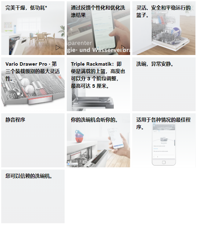 博世Bosch八系家用全自动嵌入式洗碗机SMV8YCX03E - SMV8YCX03E