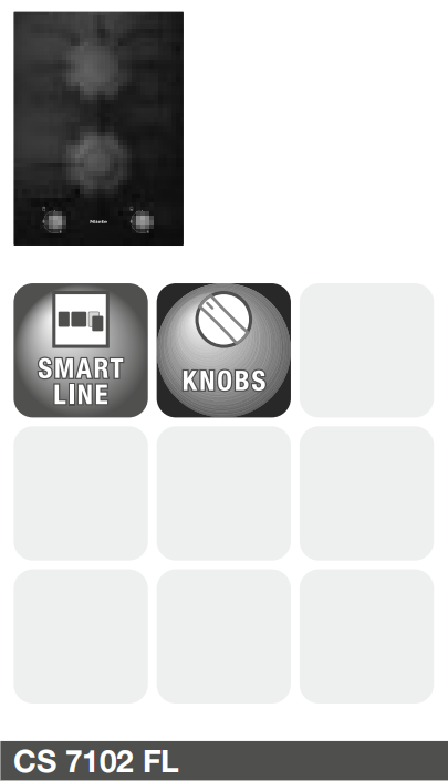 Miele 美诺多米诺嵌入式 智能双眼燃气灶CS 7102 FL