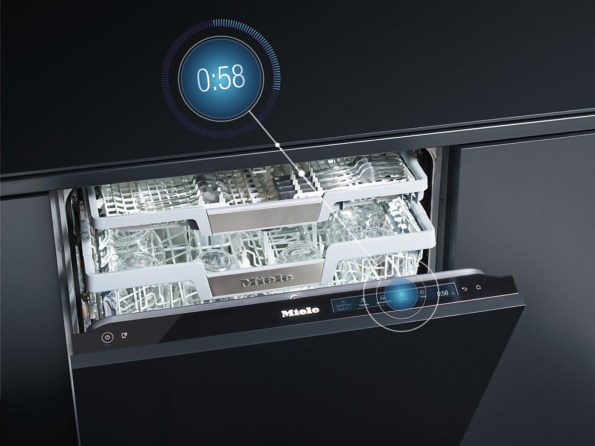 Miele 美诺无把手全嵌入式洗碗机G 7960 SCVi 双击开门 家居互联 - G 7960 SCVi