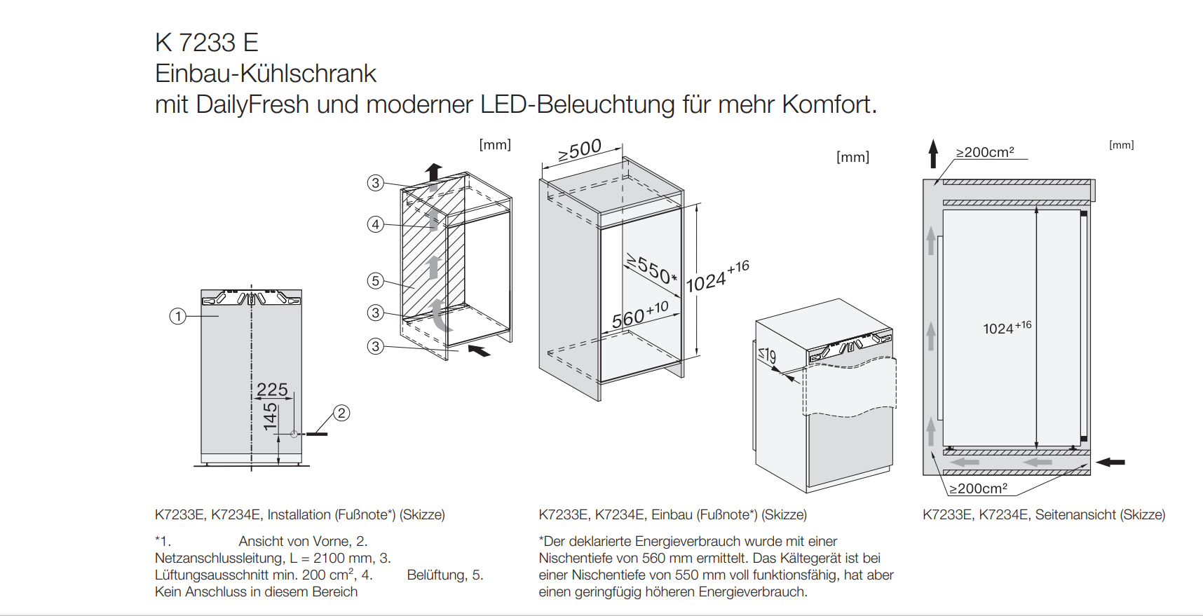 Miele美诺 K 7233 E冷藏冰箱 - K 7233 E