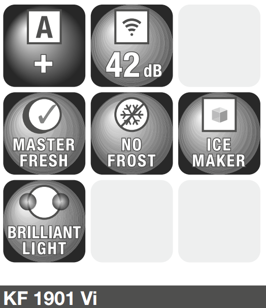 miele美诺嵌入式KF 1901 Vi冷藏冷冻冰箱 - KF 1901 Vi